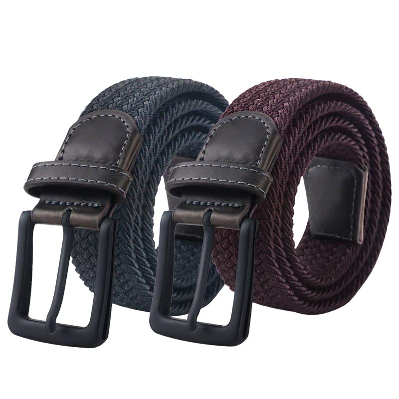 2 Pack Set of Men's Belts with Leather Tips – MODAndME
