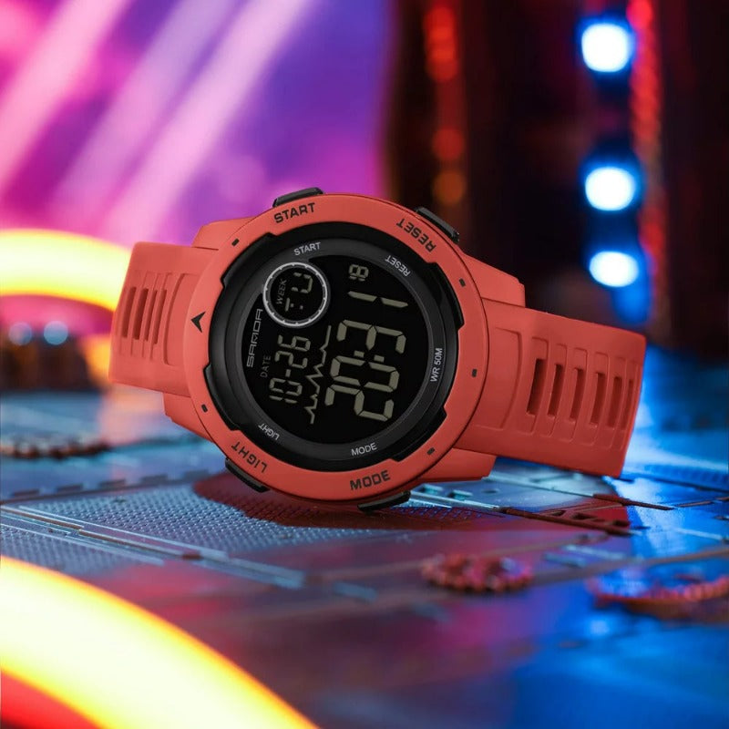 Men's Digital Watch 50M Waterproof Tactical Watch Backlight Stopwatch ...